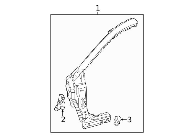 53821-0R040 - Hinge Pillar Bracket 2019-2024 Toyota | Ourisman Toyota Parts