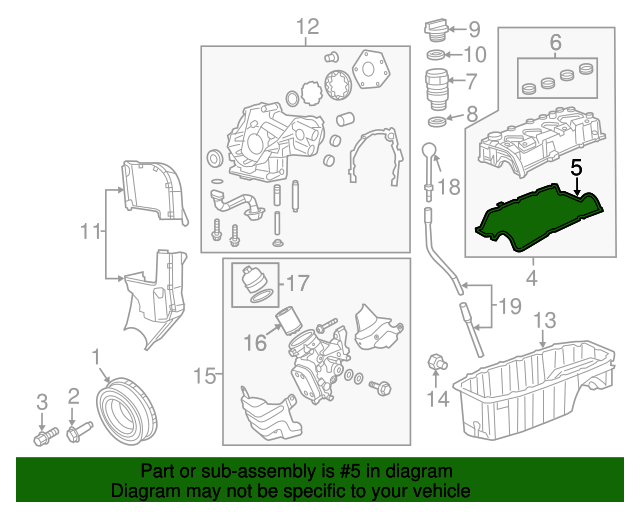 2012-2017 Mopar Valve Cover Gasket 68145088AA | TascaParts.com