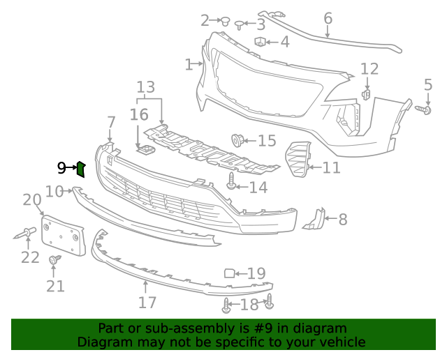 2019-2023 Cadillac XT4 Front Bumper Fascia Tow Eye Access Hole Cover ...