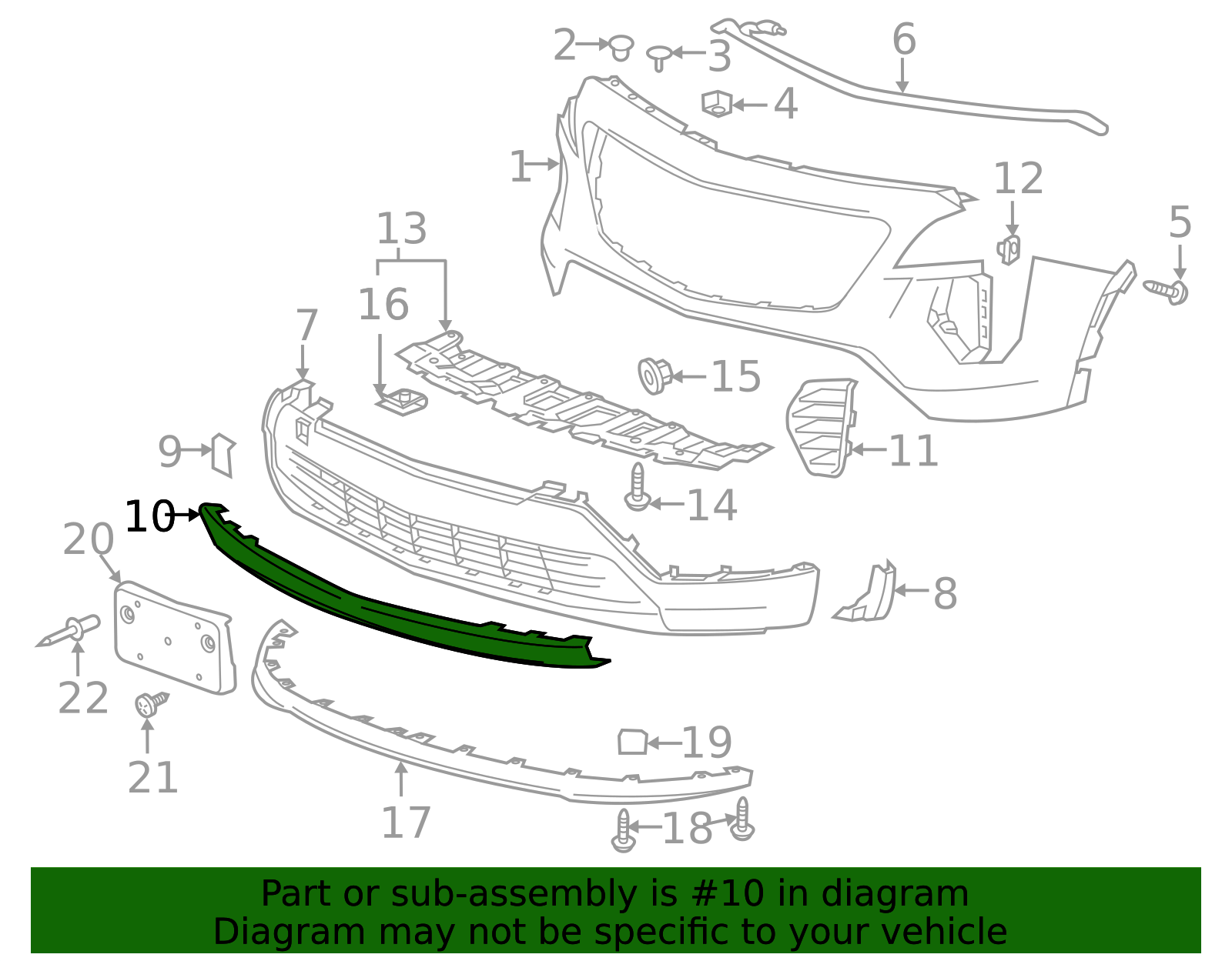 2019-2023 Cadillac XT4 Black Front Bumper Fascia Skid Plate 84036427 ...