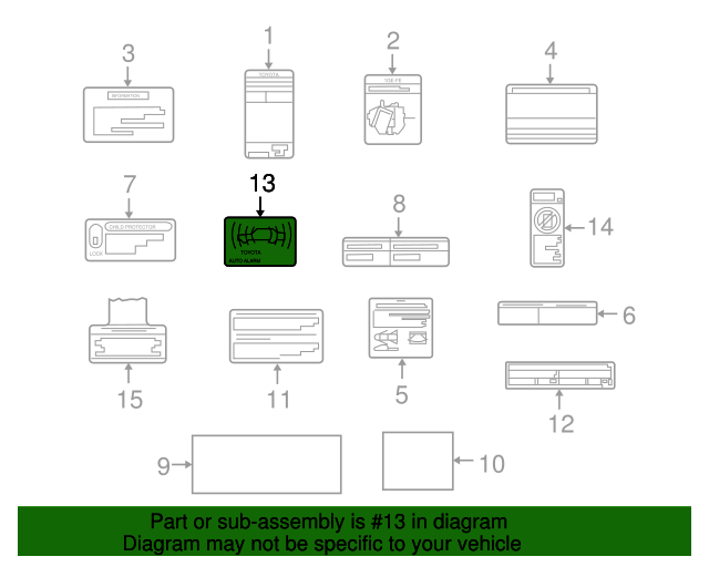 74515-06010 - Anti-Theft Label - 2007-2023 Toyota | OEM Genuine Toyota ...