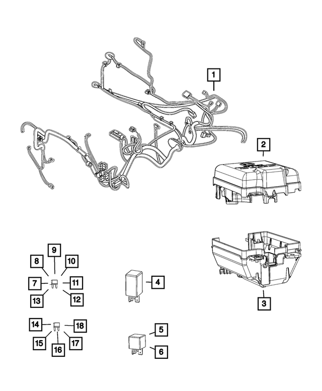 2015-2016 Ram ProMaster City Front End Lighting Wiring 68266453AA ...