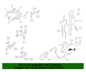 2012-2022 Ford Latch Bolt -W713733-S900 | TascaParts.com