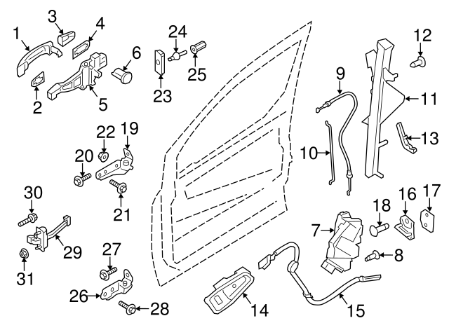 2012-2020 Ford Latch Assembly Bolt -W713733-S900 | TascaParts.com