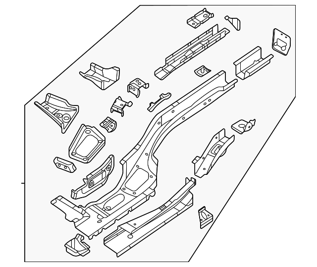 2020-2025 Volkswagen Atlas Cross Sport Rail Assembly 3QF-803-501-A ...