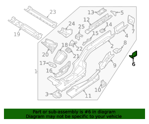 3QF-813-128 - Rail End Reinforcement 2020-2025 Volkswagen Atlas Cross ...