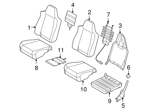 Genuine OEM Ford Part - Seat Back Heater 2C3Z-14D696-AB | Genuine OEM ...
