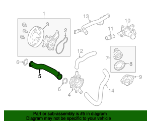 19505-RW0-A00 - Engine Coolant Pipe 2012-2015 Honda Civic | Honda Parts ...