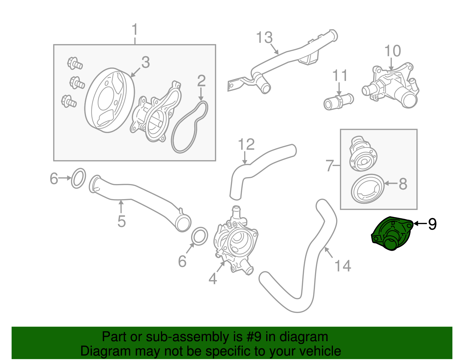 19311-RW0-A00 - Engine Coolant Thermostat Housing 2012-2015 Honda Civic ...