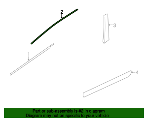 2017-2022 Nissan Rogue Sport Frame Molding 80282-6MT1A | Nissan Parts Store
