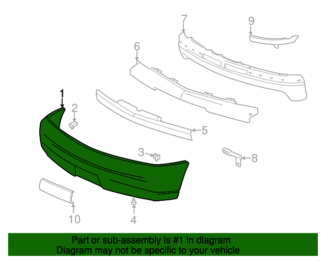 2002-2006 Cadillac Front Bumper Cover 88937206 | TascaParts.com