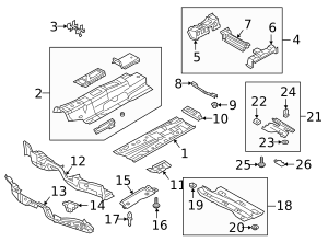 2019-2020 Audi Q3 Lower Cross-Member 5QA-803-144-A | Audi OEM Parts