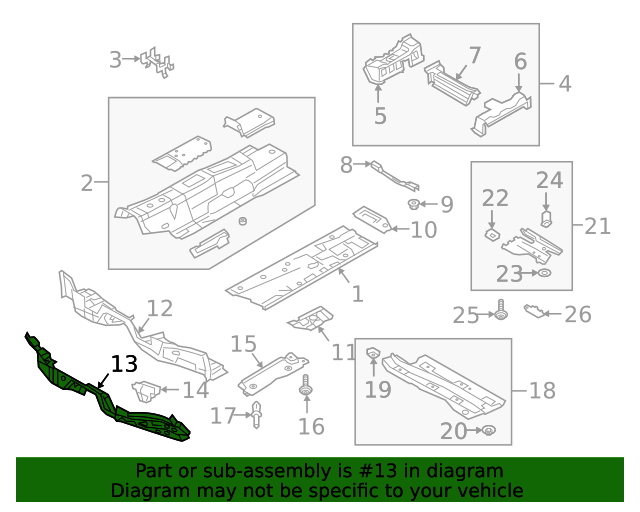 5QA-803-144-A - Lower Cross-Member 2019-2023 Audi Q3 | Audi OEM Parts