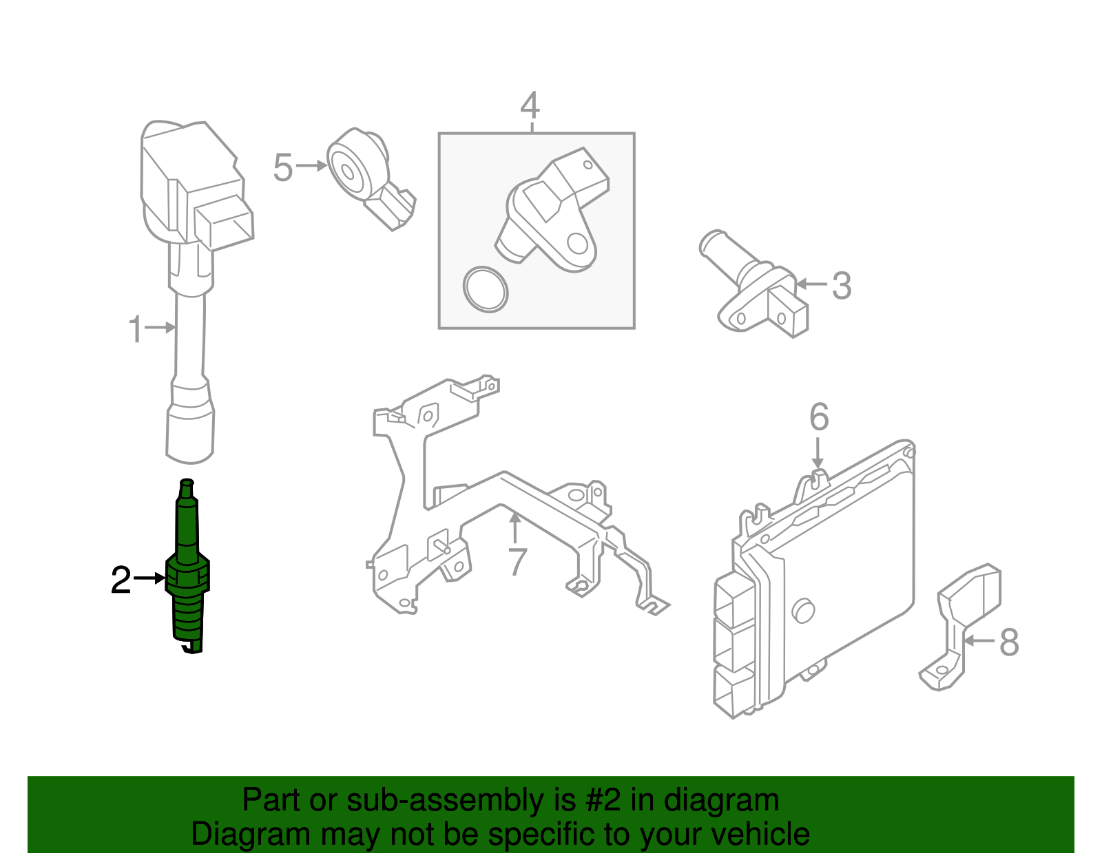 22401-EW61C - Spark Plug 2007-2025 Nissan | Nissan Parts & Accessories ...