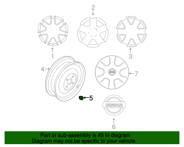1985-2020 Nissan Wheel Nut 40224-ZN50A | TascaParts.com