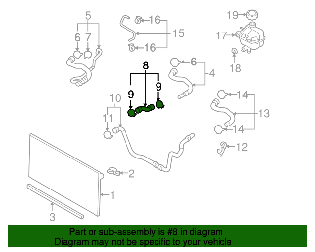 2007-2015 Mini Cooper Radiator Coolant Hose Adapter 17-12-2-754-224 ...