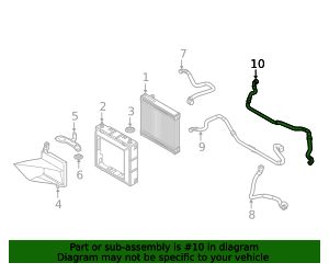 17127856735 - 2018-2019 BMW M5 Lower Hose (17-12-7-856-735) | BMW of ...