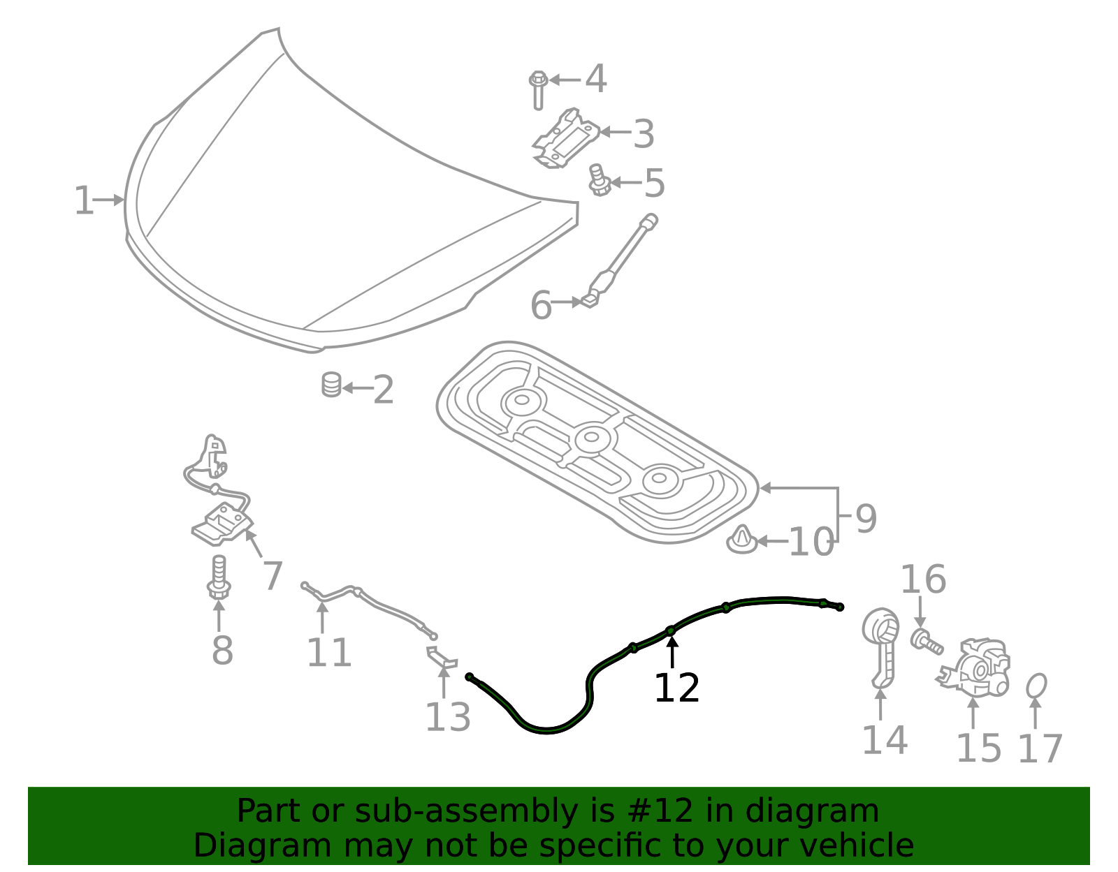 2021-2023 Hyundai Santa Fe Release Cable 81190-S1050 | QuirkParts