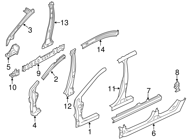 2012-2013 Subaru Impreza Rocker Panel 51449FJ0219P | Shop Subaru Parts
