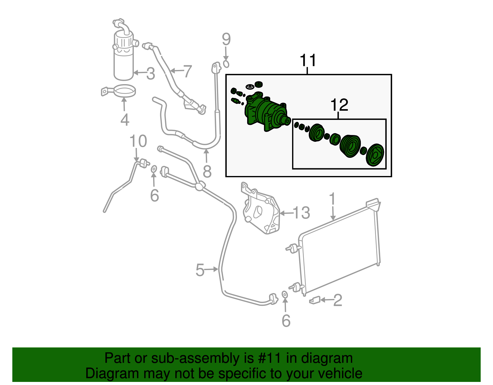 2002 GM Air Conditioning Compressor 89019357 GM | GMPartsDirect.com