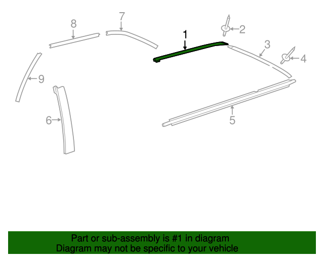 75764-06140 - Upper Molding - 2015-2017 Toyota Camry | OEM Genuine ...