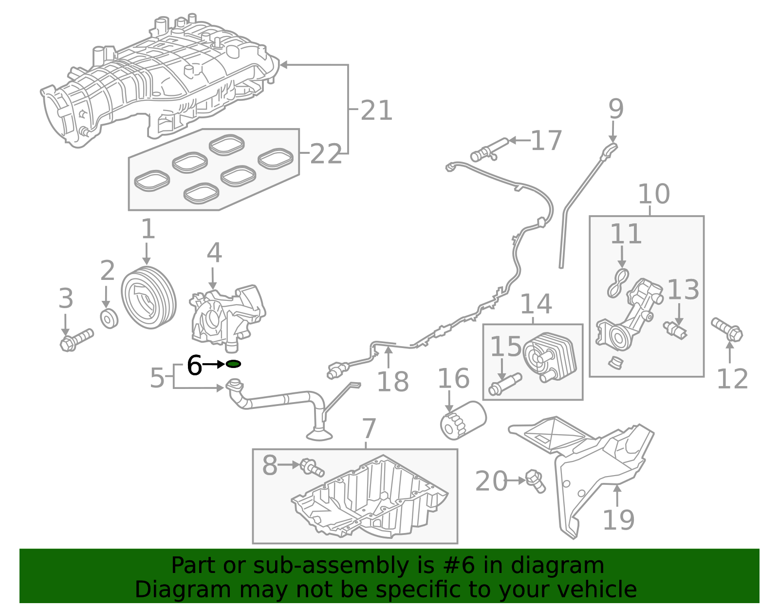 2017-2025 Ford Engine Oil Pump Pickup Tube Gasket HL3Z-6626-A ...