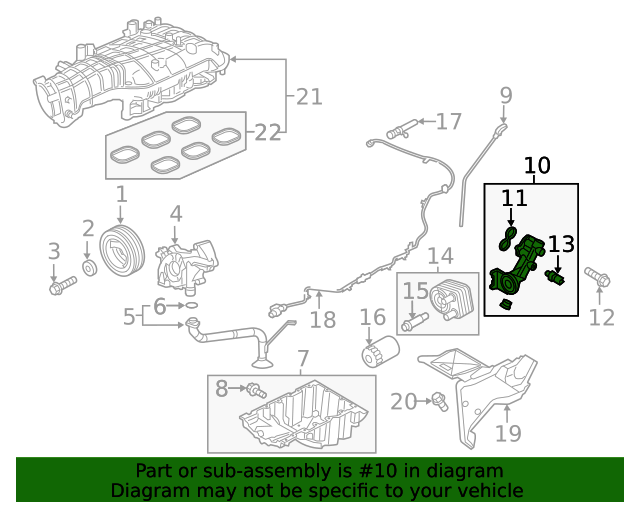Genuine OEM Ford Part - Engine Oil Filter Adapter HL3Z-6881-B | Genuine ...