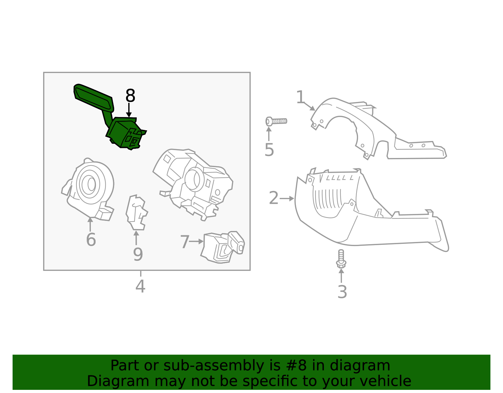 2020-2025 Lincoln Signal Switch LC5Z-13341-BB | QuirkParts