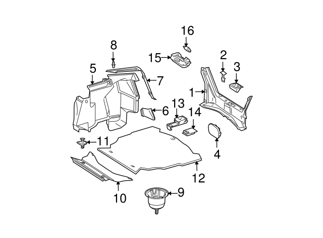 1988-2011 Mercedes-Benz Rear Panel Trim Rivet 124-990-07-92-9C75 | MB ...