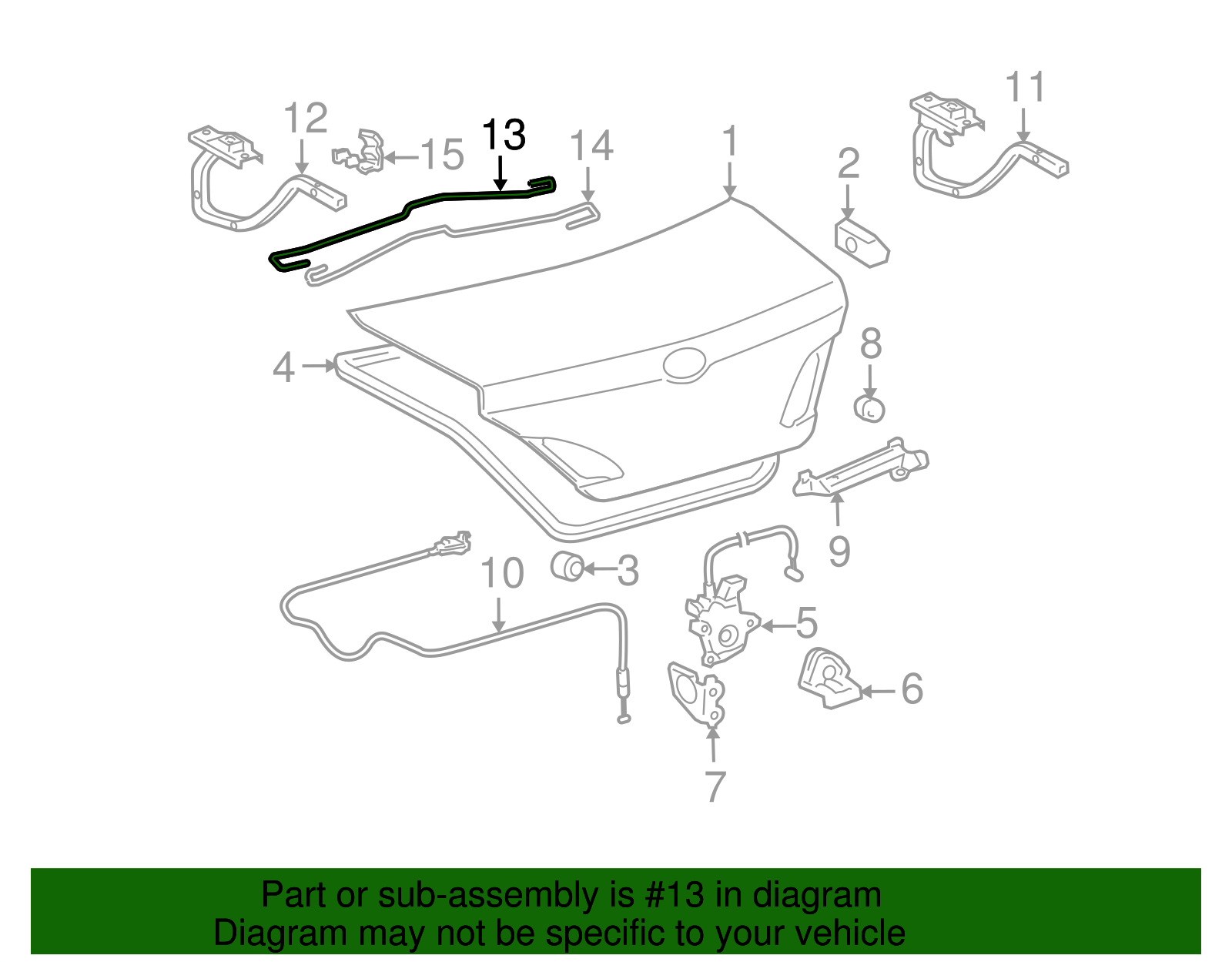 Genuine Toyota Torsion Bar part# 64531-AC050 for 2005-2006 Toyota ...