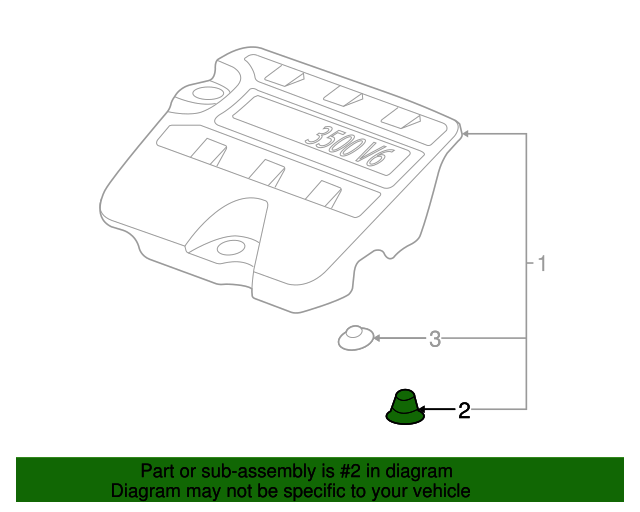 2005-2024 GM Manifold Shield Grommet 12594875 GM | GMPartsDirect.com