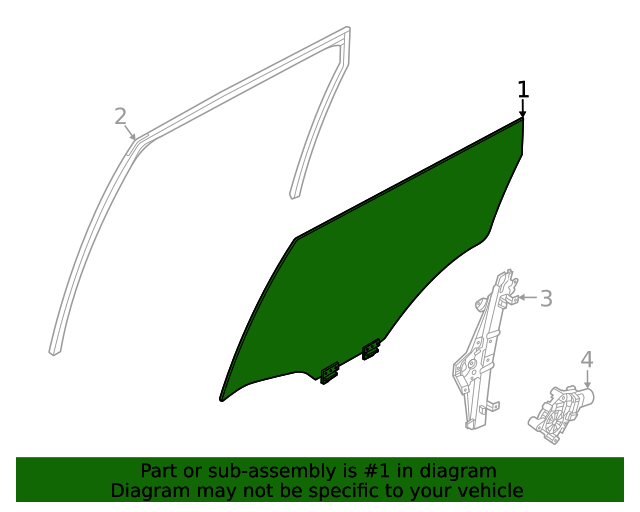 82301-6RA0C - Door Glass 2021-2024 Nissan Rogue | Nissan Parts ...
