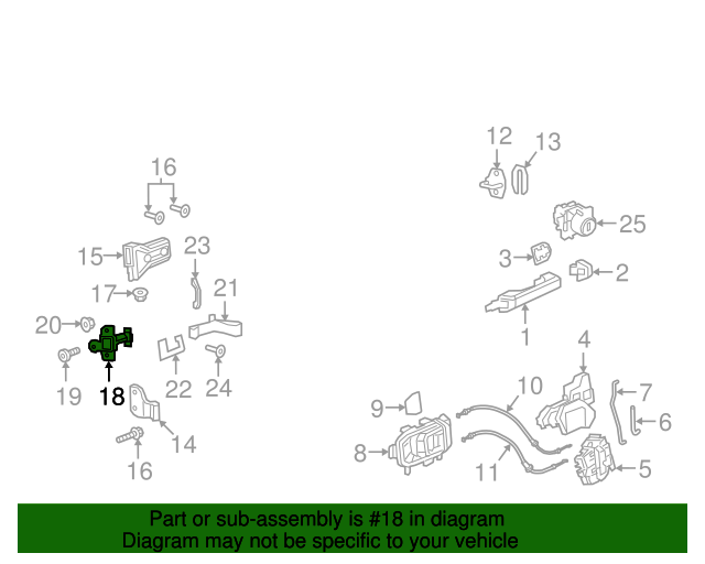 2018-2021 Jeep Door Check 68297663AC | TascaParts.com