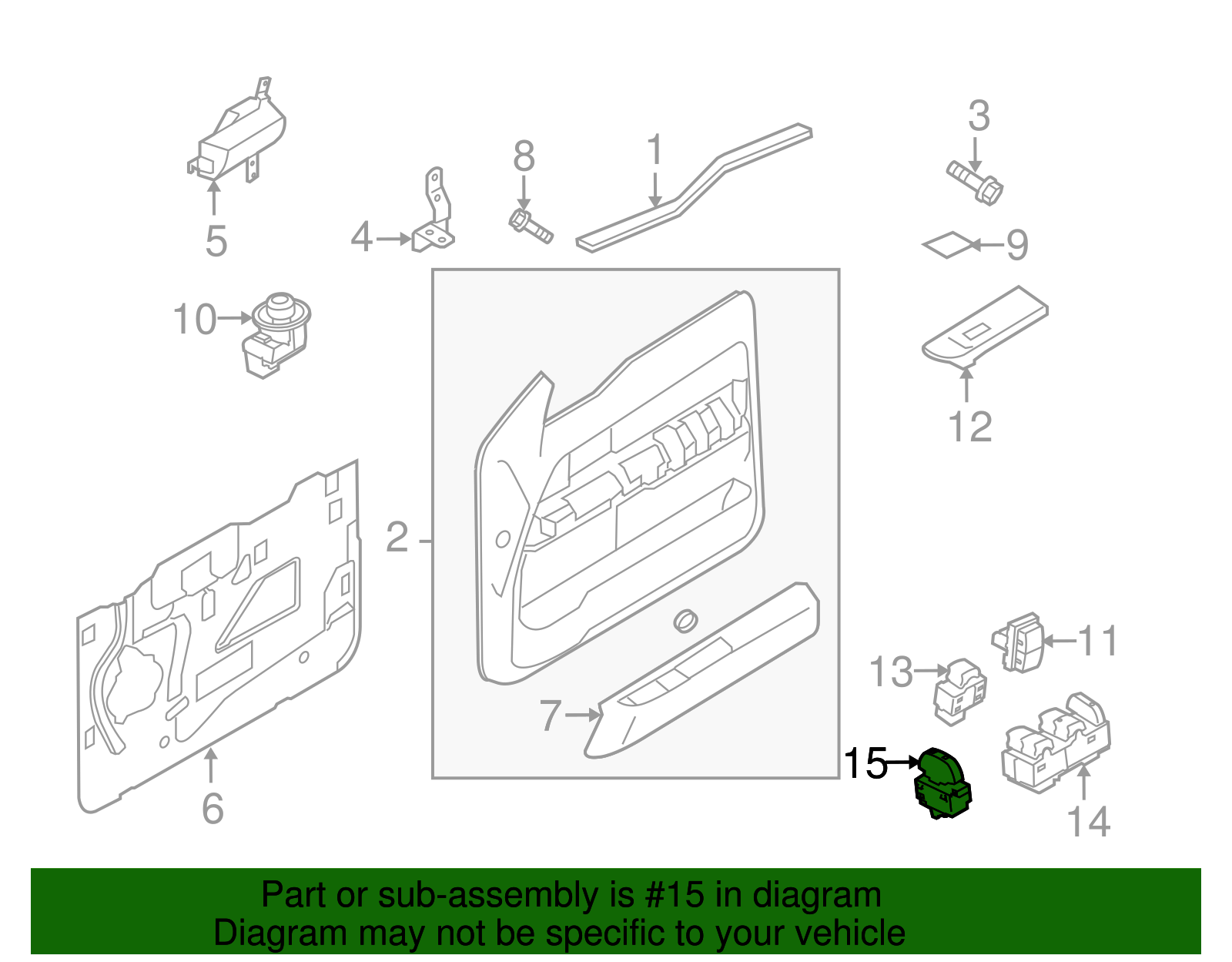 2009-2014 Ford F-150 Motorcraft™ Lock Switch SW-7254 | Miracle Ford Parts