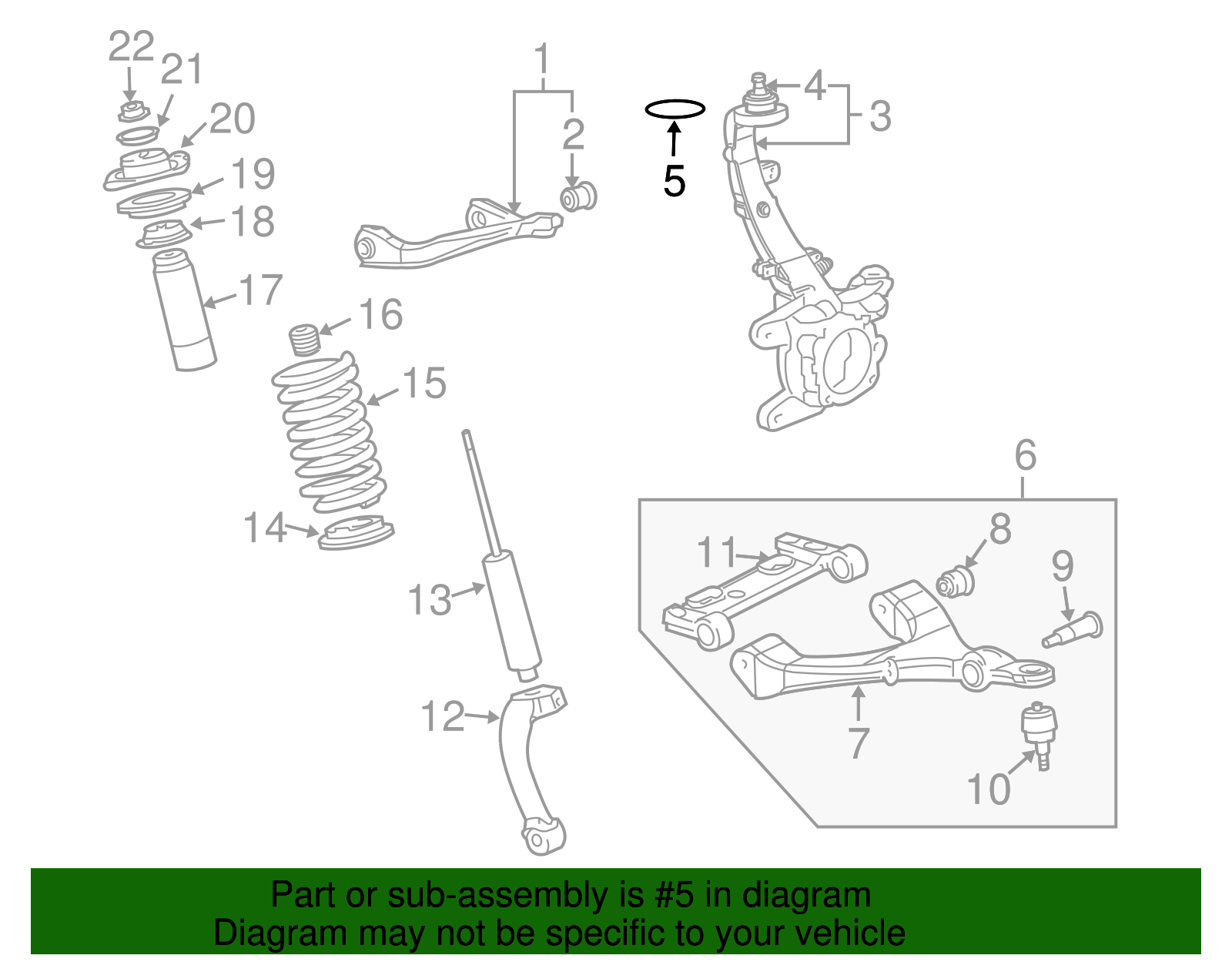 15769998 - Front Upper Suspension Control Arm Ball Stud Retainer 2002 ...
