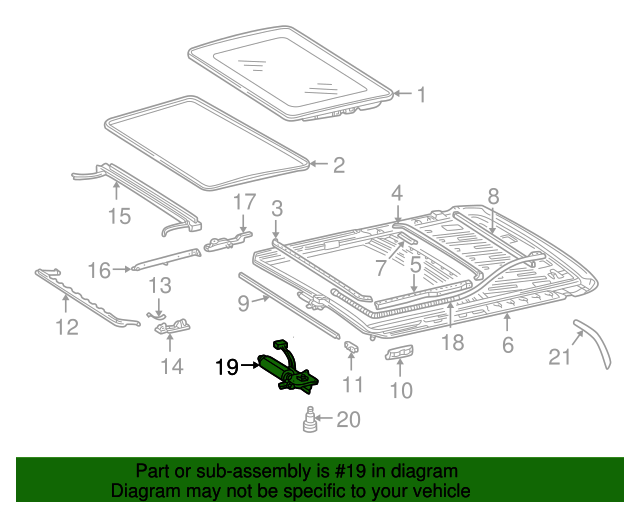 203-820-31-42 - Sunroof Motor 2001-2011 Mercedes-Benz | AutoNationParts.com