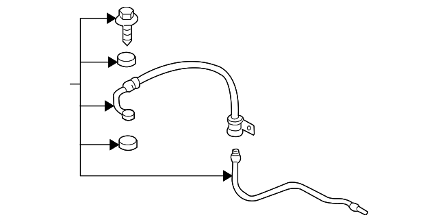 57510-2C200 - Power Steering Pressure Hose - 2003-2008 Hyundai Tiburon ...