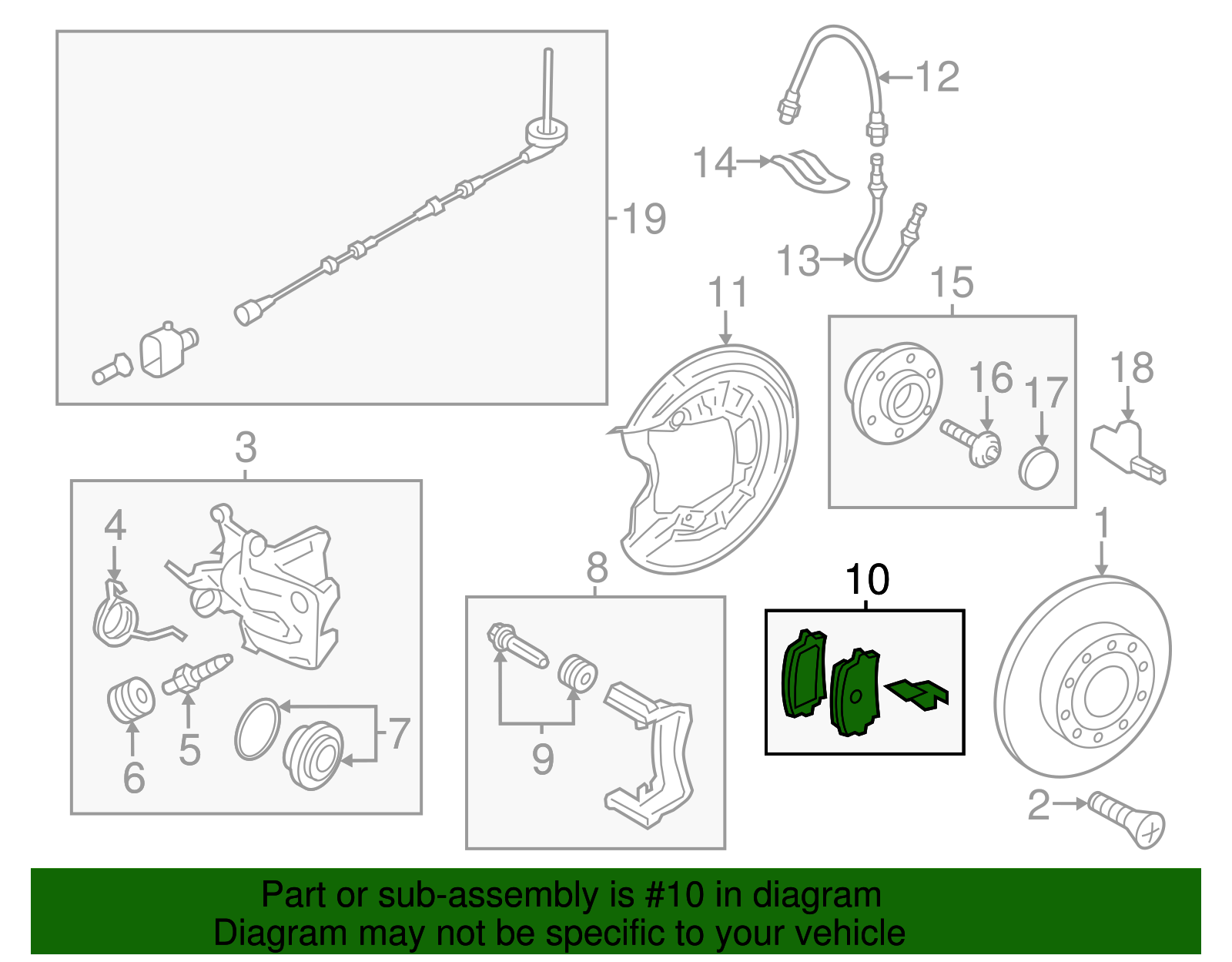 2011-2019 Volkswagen Brake Pads Rear 5C0-698-451-D | OEM Parts Online