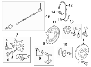 2011-2019 Volkswagen Disc Brake Caliper 1K0-615-424-J | vwpartscenter