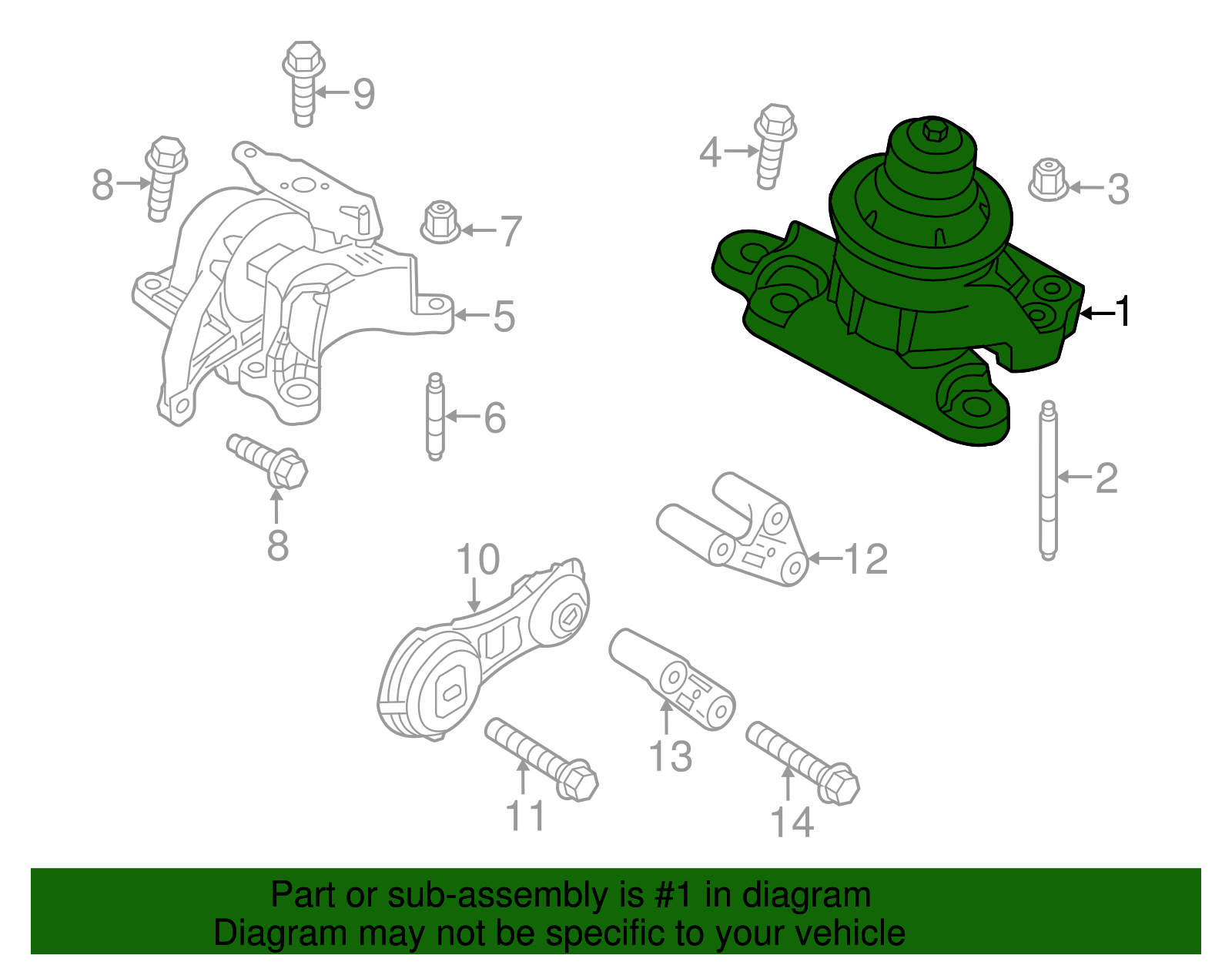 2011-2019 Ford Mount GB5Z-6038-A | TascaParts.com