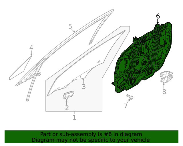 82471-L3000 - Regulator Module 2021-2024 Kia K5 | Kia.Parts Store