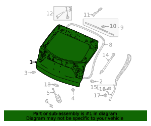 2022-2024 Acura MDX Lift Gate 68100-TYA-A00ZZ | AutoNationParts.com