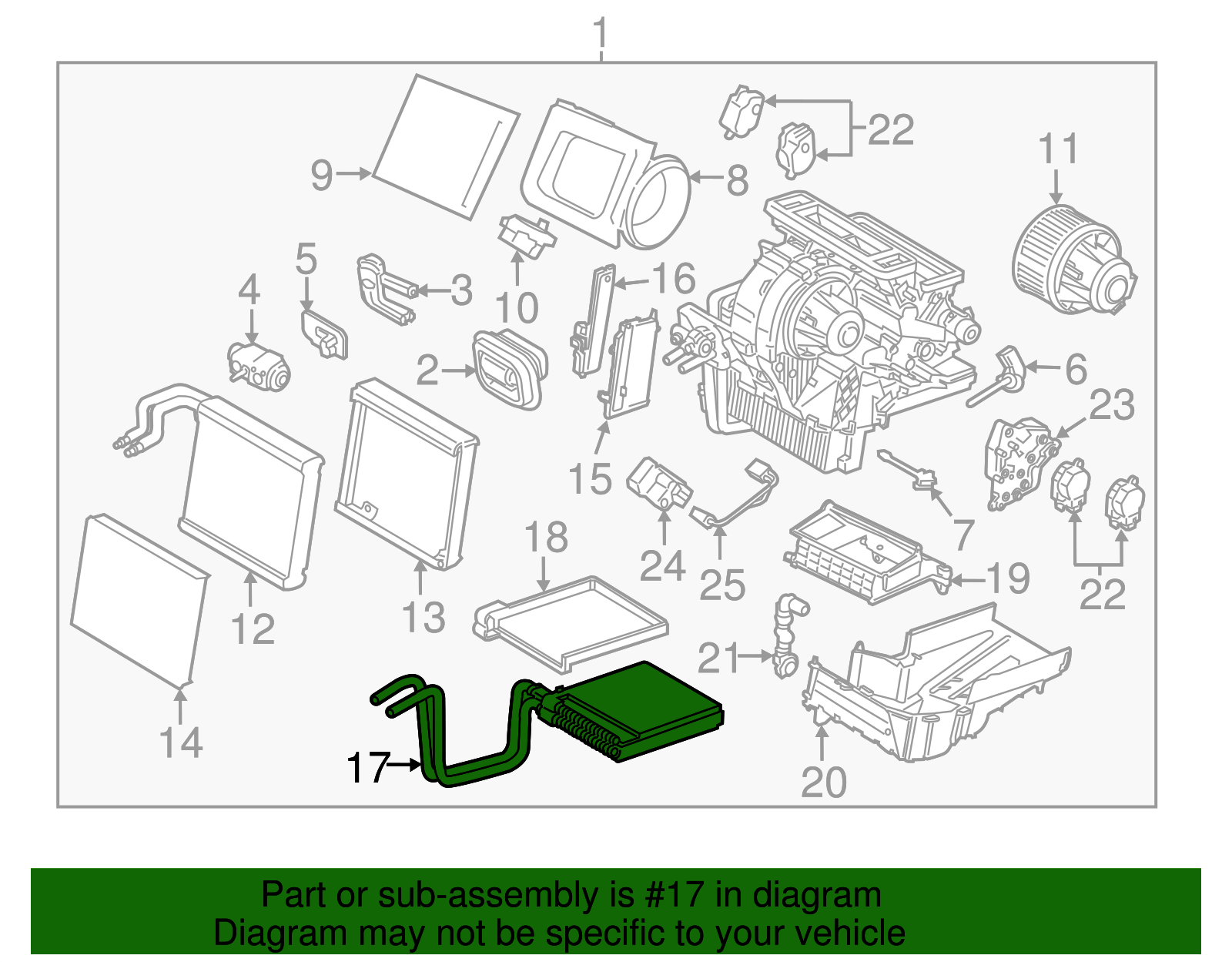 OEM Ford Motorcraft™ Heater Core For 2012-2023 Ford - Part No. HC-58 ...