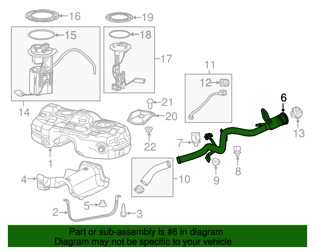 2019-2020 Jeep Cherokee Filler Pipe 52030326AB | TascaParts.com