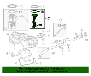 2014-2023 Mopar Fuel Gauge Sending Unit 68217193AE | Mopar Parts Canada