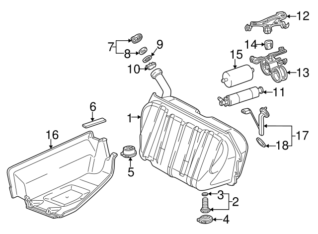 210-542-40-17 - Fuel Tank Sending Unit 1995-1998 Mercedes-Benz ...