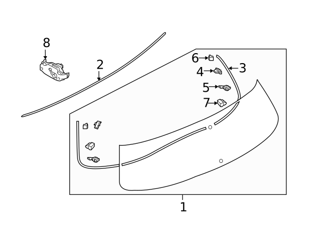 90356-ED010 - Glass Molding Holder 2015-2016 Infiniti QX80 | INFINITI ...
