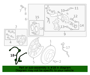 58950-M6000 - Rear Speed Sensor 2019-2021 Kia Forte | Kia.Parts Store