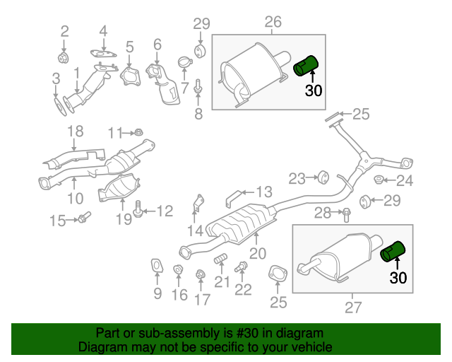 2005-2008 Subaru Tailpipe Extension 44371AG290 | TascaParts.com