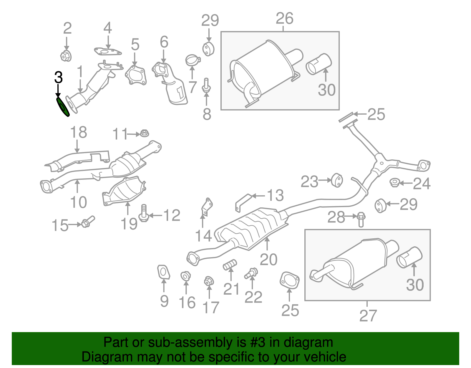 2001-2021 Subaru Pipe Gasket 44022AA170 | Subaru Parts Store
